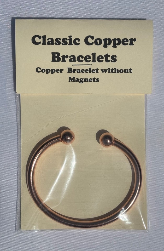 Non Magnetic Solid Copper CLASSIC TORQUE Bracelet Relief Arthritis CF10 ...