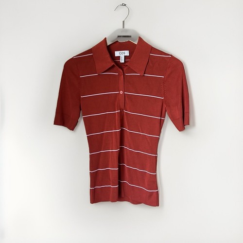 Cos Rust Striped Polo | eBay