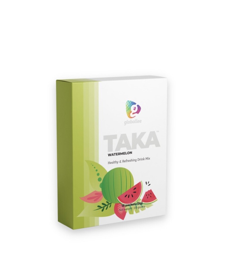 TAKA Watermelon Healthy Energy Drink, 60 Packets (4 Boxes) ALL NATURAL ...