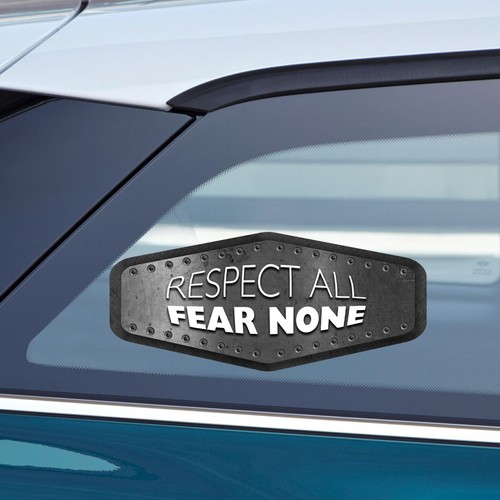 RESPECT ALL FEAR NONE Motivation Sticker Decal 3x7.5 inc | eBay