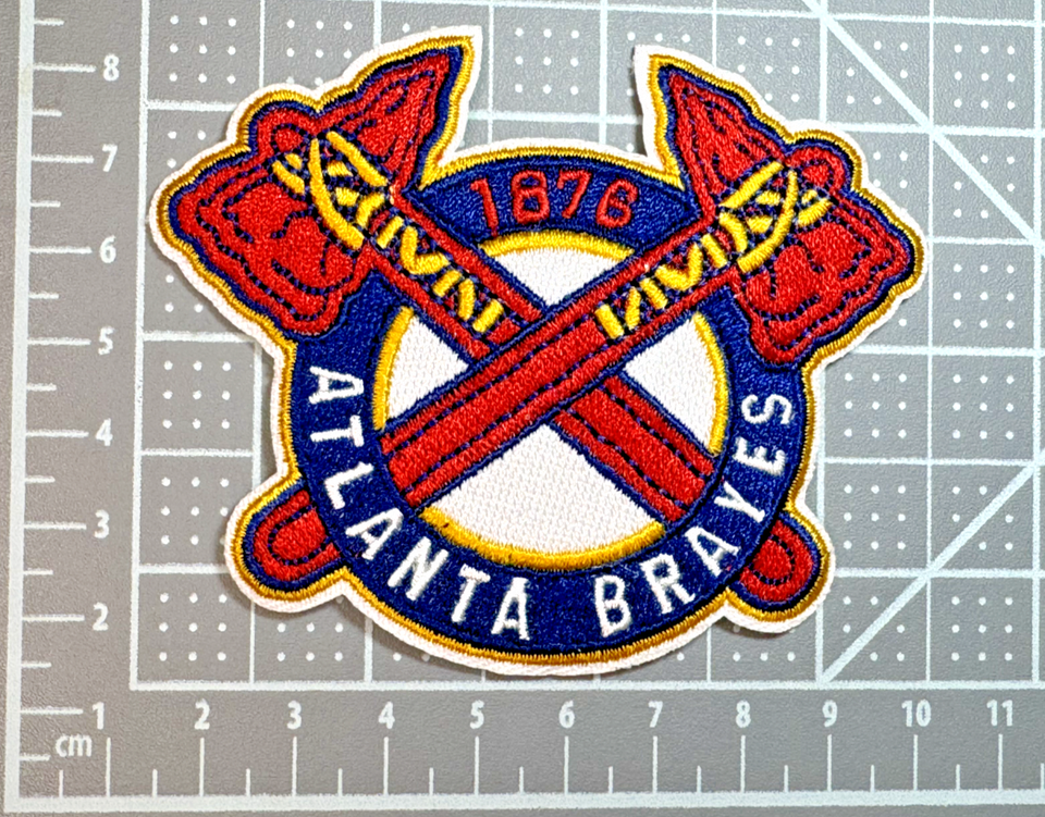 Atlanta Braves Tomahawks Team Logo Embroidered 3in Iron / Sew-On Patch ...