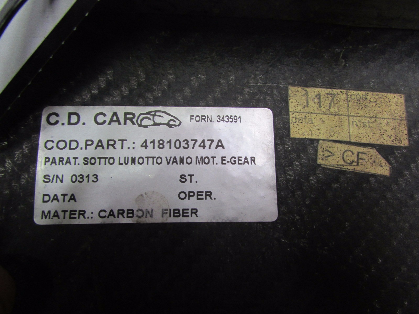 Lamborghini Murcielago LP640, Carbon Fiber Front Engine Bay Panel P/N ...