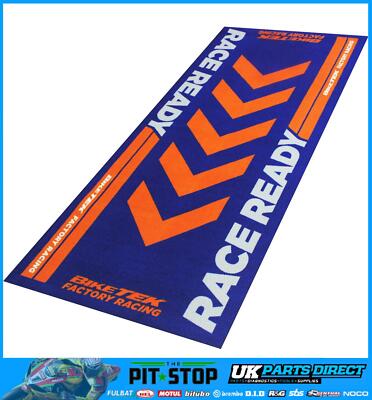 Biketek Series 4 Orange Motorcycle Bike Pit Garage Mat for KTM - 190 x ...