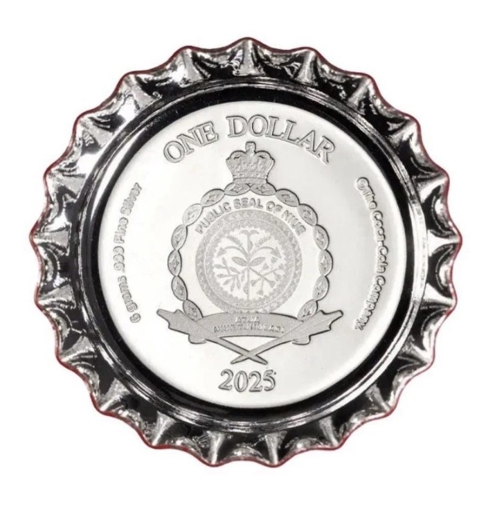 2025 6 Gram 999 Silver Red Coca-Cola Bottle Cap Shaped Coin in OGP ...