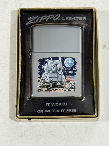 Vintage Zippo 1969 NASA Apollo 11 Moon Landing Lighter | New in Box ...