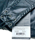 Xelement 7701 Women's Black 'Braided' Leather Motorcycle Chaps Size 10 ...