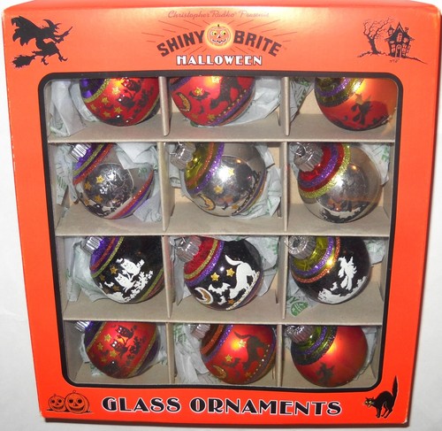 Christopher Radko Shiny Brite HALLOWEEN 12 Ornament Set NEW | eBay