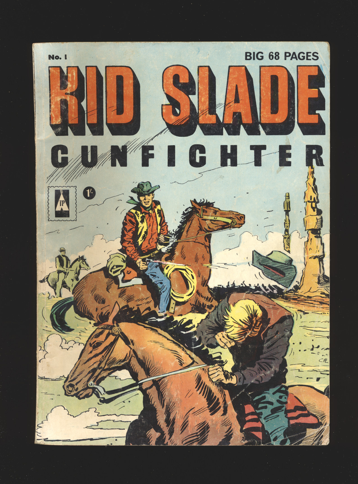 Kid Slade Gunfighter # 1 British Thorpe & Porter - 68 Pages G/VG Cond ...