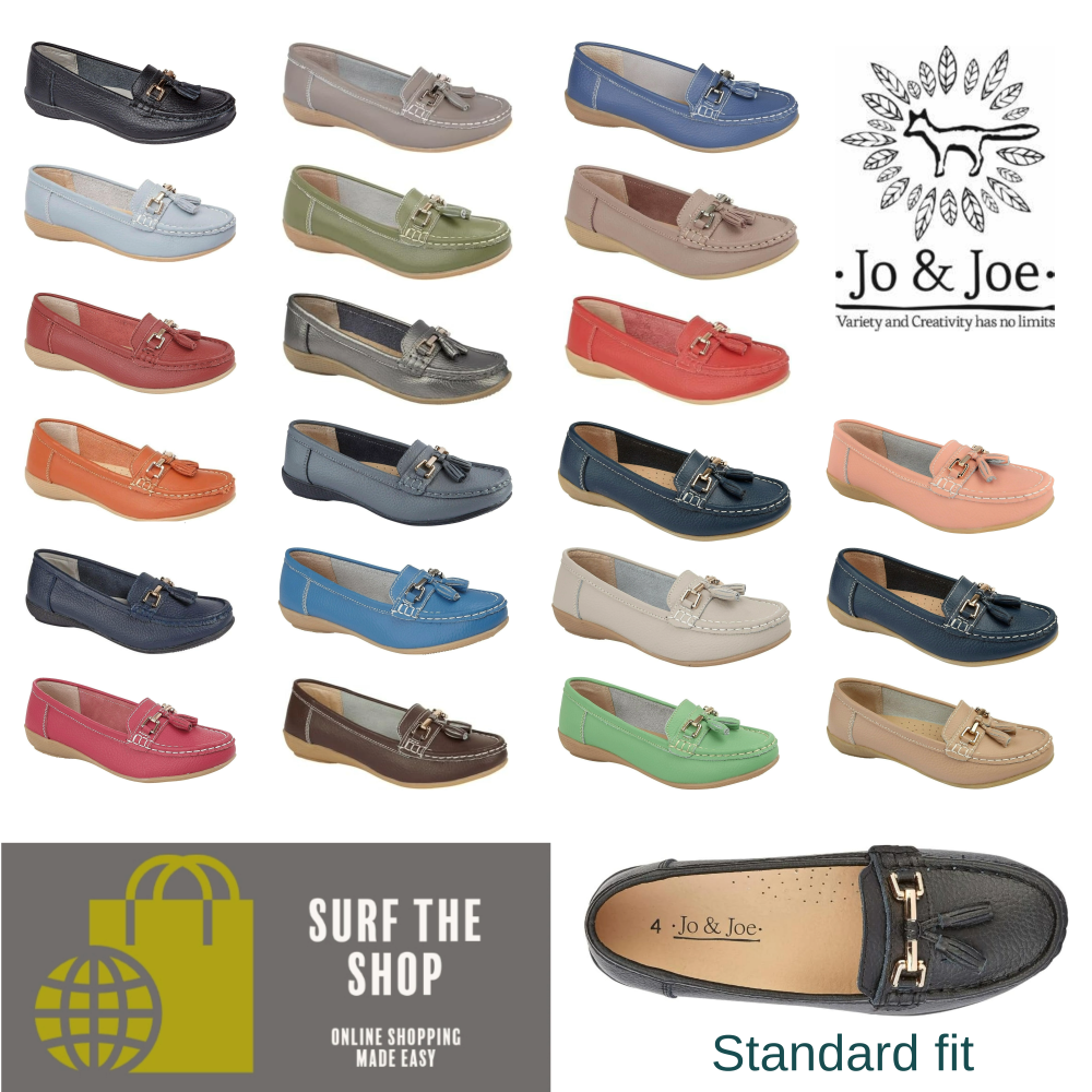 Jo & Joe Ladies Leather Nautical Loafers Slip-on Shoes Cushioned Insole UK 3-9 | eBay UK