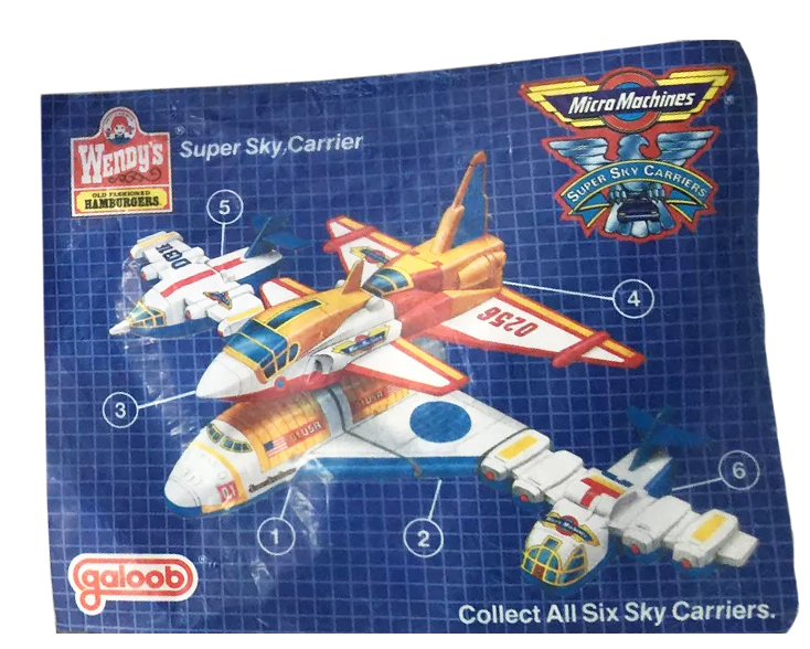 MIP AS IS Wendy's 1990 Micro Machines #2 SHUTTLE BACK Super Sky ...