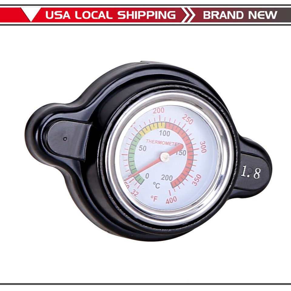 High Pressure Radiator Cap w/ Temperature Gauge 1.8 Bar Radiator Cap ...