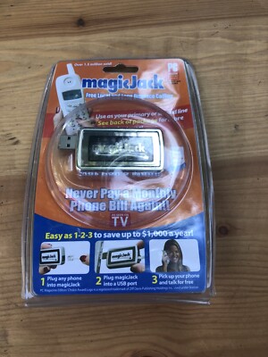 NEW MagicJack A921 USB PC to Phone Jack Free Local Long Distance Magic ...