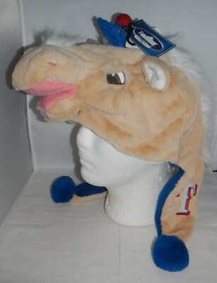 NWT Texas Rangers MLB Baseball Rangers Captain Horse Mascot Beanie Hat ...