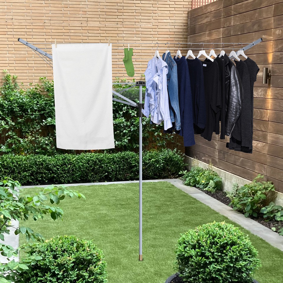 Rotary Airer Garden Clothe Line Dryer 4 Arm Outdoor Washing Line Heavy ...