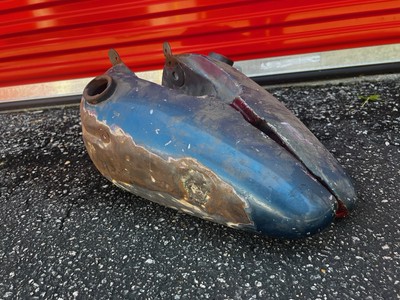 1948-1950 Harley Davidson Panhead 3.5 Gallon Gas Tank Split Tanks FL EL ...