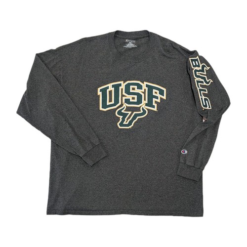 University Of South Florida USF Bulls Long Sleeve Gray Logo T-shirt XXL ...