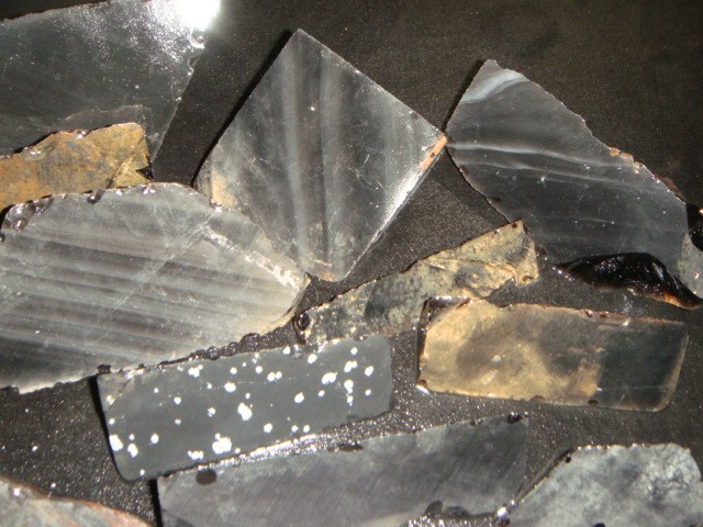 OLD MIXED OBSIDIAN CUT SPECIMENS 10 + POUNDS CALIFORNIA / OREGON / UTAH ...