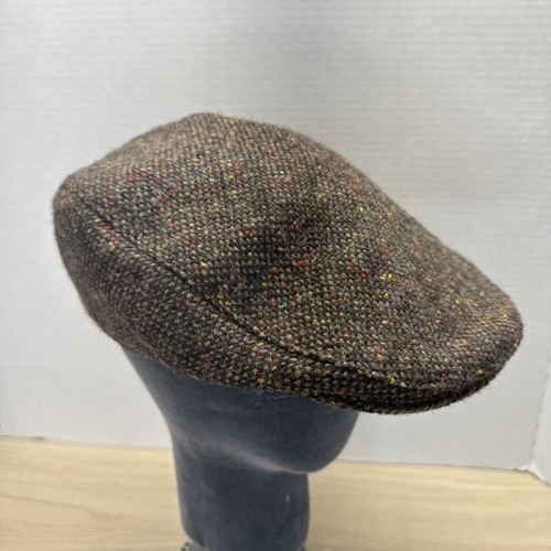 ORVIS Tweed Cabbie Driver Hat Flat Cap Large ~ Newsboy Pure New Wool ...