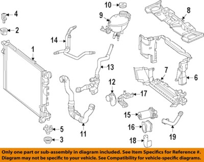 MERCEDES OEM 12-18 CLS550 4.6L-V8-Radiator Insert 2045040514 | eBay