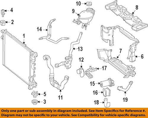 MERCEDES OEM 12-18 CLS550 4.6L-V8 Radiator-Vent Hose 2125010625 | eBay