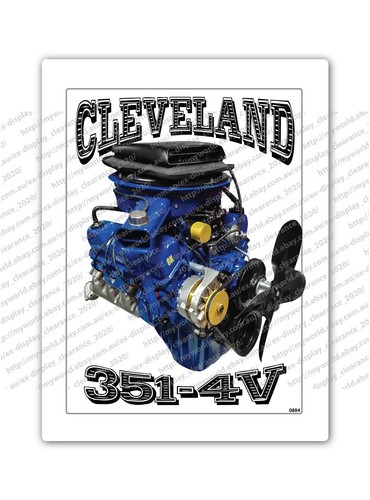*TIN SIGN #0884 SUIT FORD GT 351 CLEVELAND ENGINE 5.8 ENTHUSIAST XW-XY ...