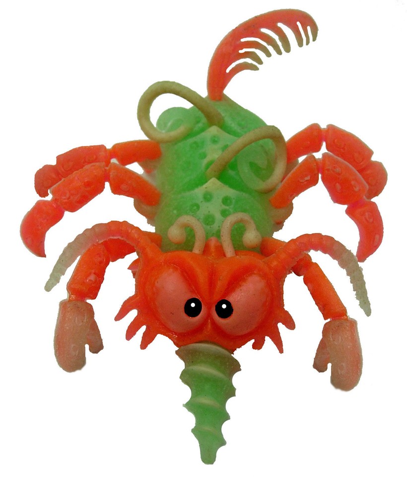 FLUORESCENT 6-PACK PATTI-GOOP MADE FOR CREEPY BUGS TOYS RUBBERY ...