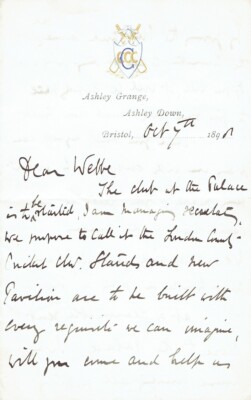 WG Grace Handwritten Letter 1898 | eBay Australia