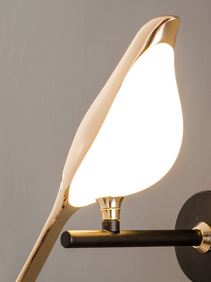 Modern 10W LED Wall Lamp Bedside Light Fixture Rotate Magpie Bird Night ...
