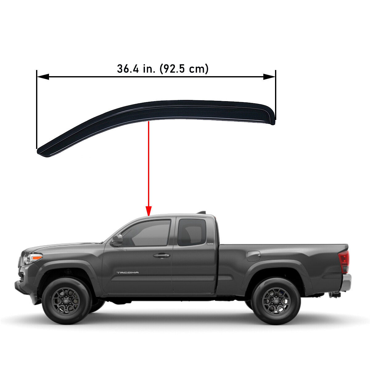 Rain Guards Window Visor Wind Deflector for 2016-2023 Toyota Tacoma ...