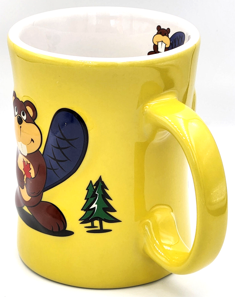 Snowcap Canada Coffee Mug Ceramic 3D Beaver Canadian Flag Cup 8 oz | eBay