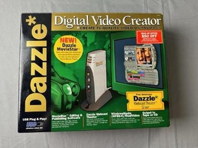 Dazzle Digital Video Creator Movie Star, Webcast, Windows Media USB NEW ...