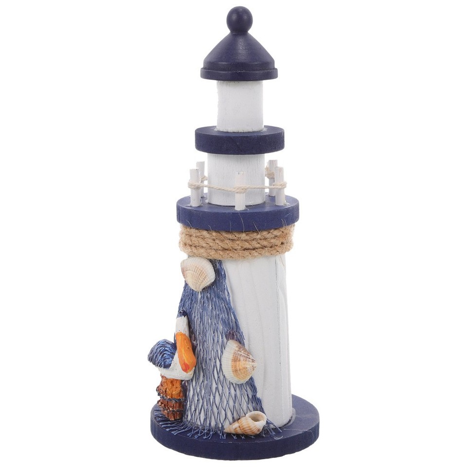 Mediterranean Lighthouse Desk Decoration Figurine Beach Sculptures ...