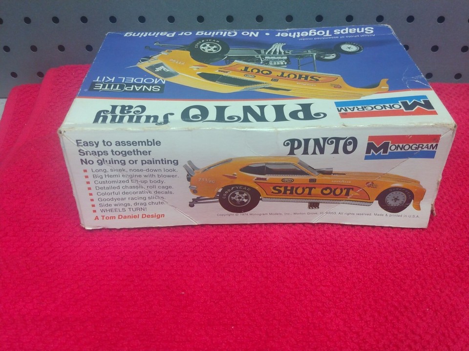 Vtg Monogram Pinto Funny Car Snap Tite Model Kit 1974 Made In USA | eBay
