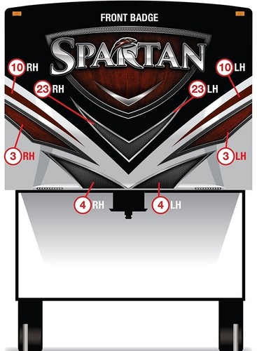2016 Prime Time Spartan 5th Wheel - Front Cap RV Decals | eBay