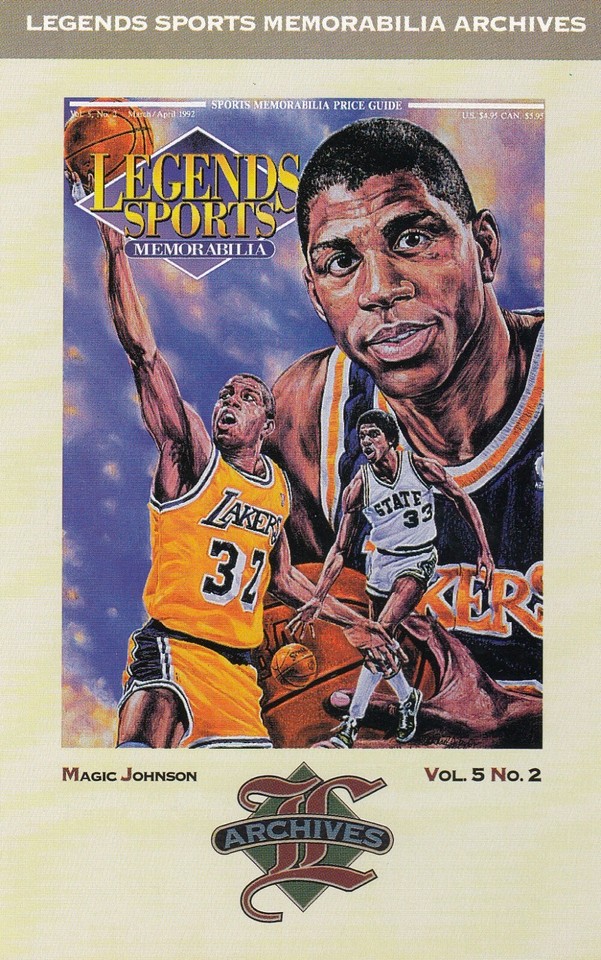 KOBE BRYANT MAGIC LAKERS LEGENDS SPORTS MAGAZINE MEMORABILIA POSTCARDS ...