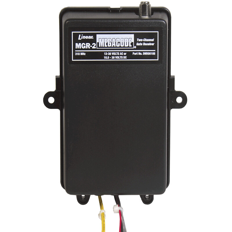 Linear MGR-2 DNR00105 Mega Code 318MHz 12/24V Gate Door Opener Receiver ...