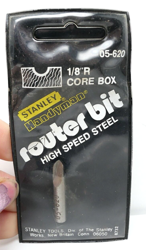 RARE Vtg Stanley Handyman 1/8" R CORE BOX Router Bit 05-620 High Spd ...