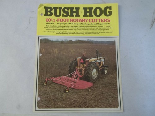 Bush Hog Models 126 1226 10.5' Rotary Cutters Brochure | eBay