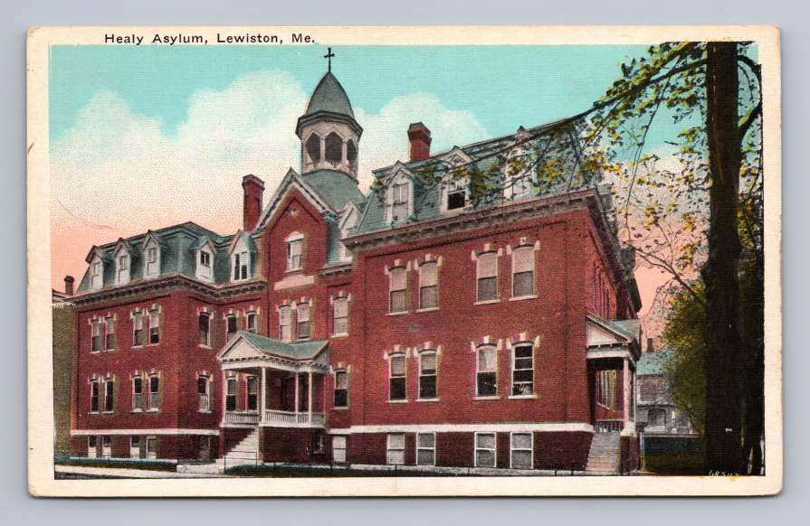 Healy Asylum LEWISTON Maine Antique Catholic Boys Orphanage Postcard ...