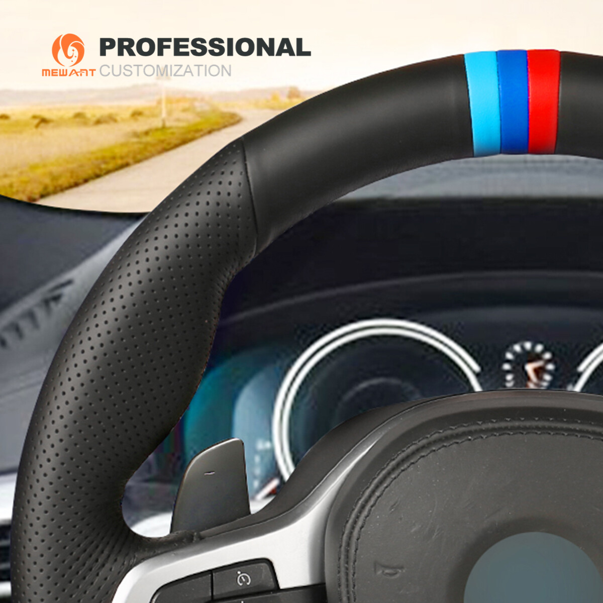 Genuine Leather Car Steering Wheel Cover for BMW G20 F44 G22 G26 G30 ...