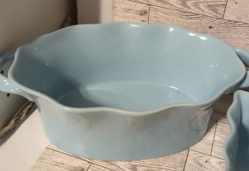 Lot Of 4 BIA Light Blue Assorted Bowls, 3.5", 1.5", 2.5", 3.5" Tall. | eBay