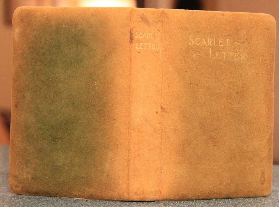 Nathaniel Hawthorne, The Scarlet Letter, very old, soft-leather bound ...
