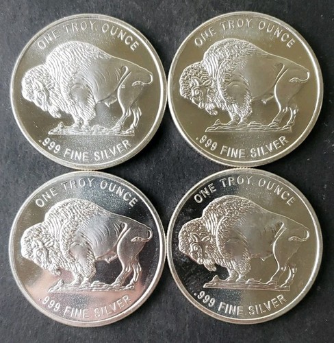 Lot of Four 1oz Silver Buffalo Rounds | eBay