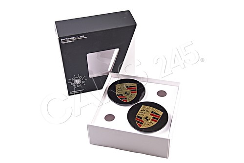 Genuine PORSCHE Panamera Set Wheel Trim Caps Black Metallic 00004460734 ...