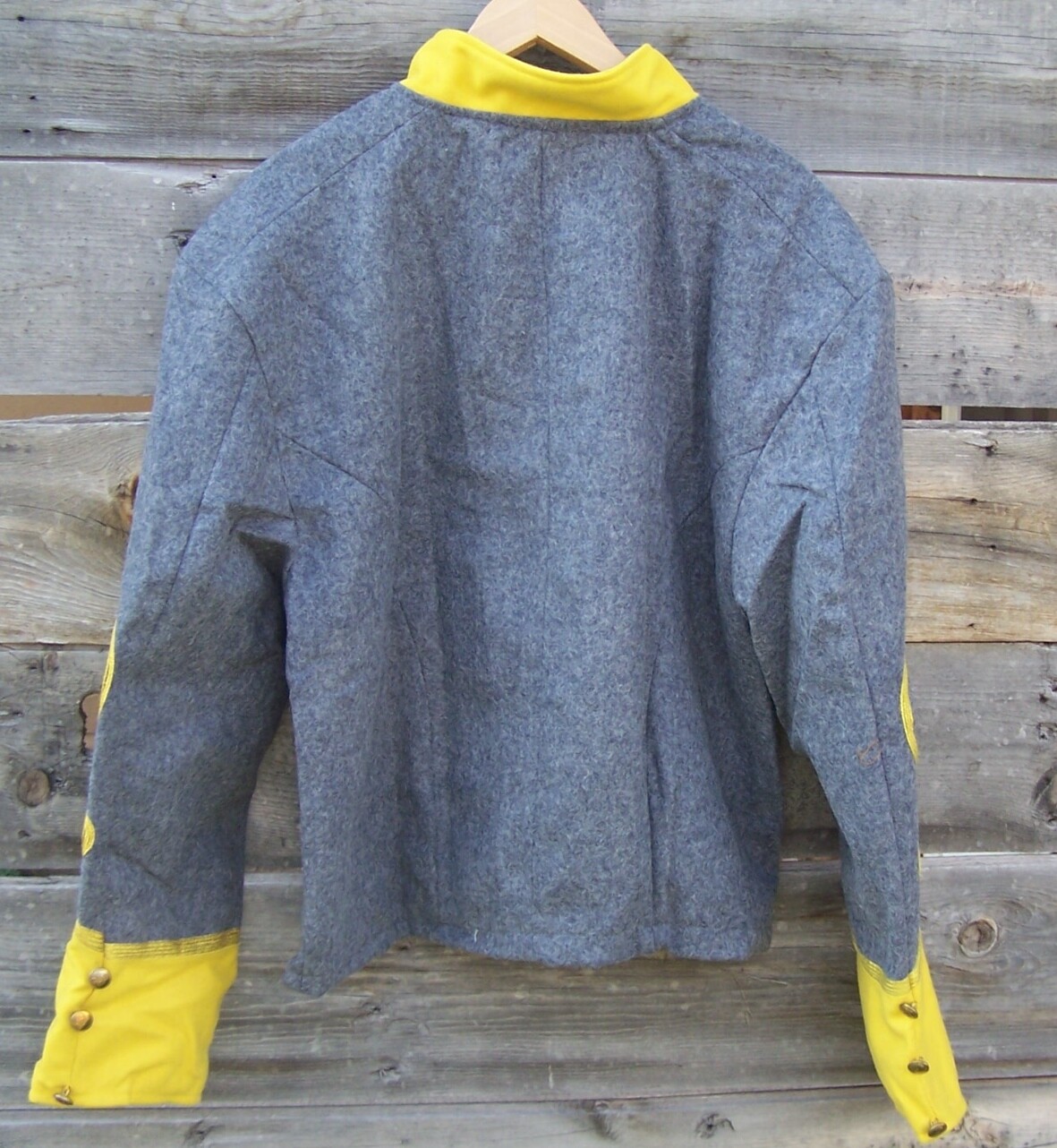 civil war confederate reenactor cavalry shell jacket with 4 row braids ...