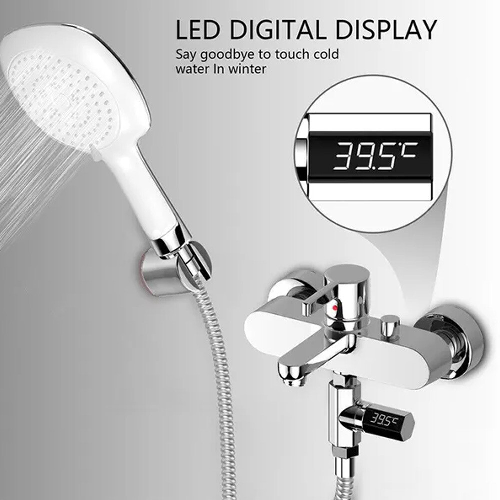 Digital Shower Temperature LED Display Water Thermometer Kids Safe ...