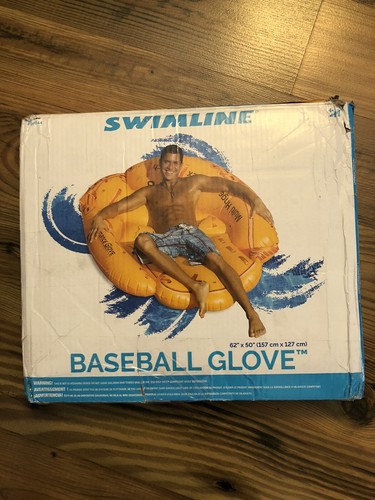 Swimline Orange Vinyl Inflatable Baseball Glove Pool Float, NEW ...