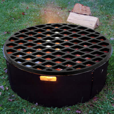 Cast Iron Barbecue Grate Round Grill Rack Cooking Net BBQ Grill Grid ...