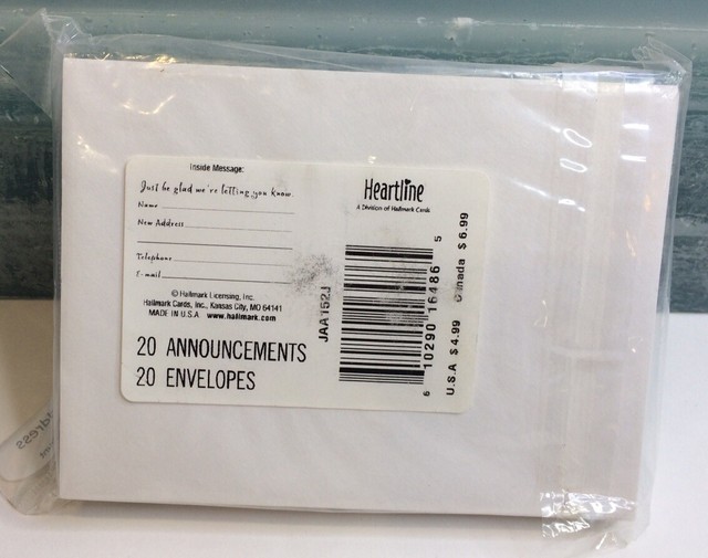 Address Moving Away Cards Hallmark Heartline Announcements 20 Count for ...