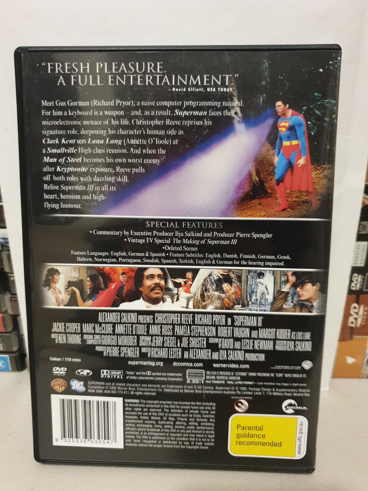 Superman III Deluxe Edition movie stars Christopher Reeve / Richard ...